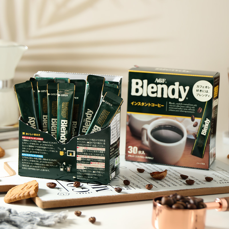 日本进口AGF黑咖啡blendy美式无蔗糖速溶纯咖粉啡学生提神正品_虎窝淘