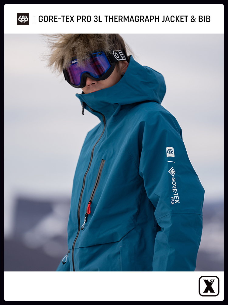 易毒[EXDO]W24新品 686单板滑雪服男套装保暖GORE-TEX PRO 3L_虎窝淘