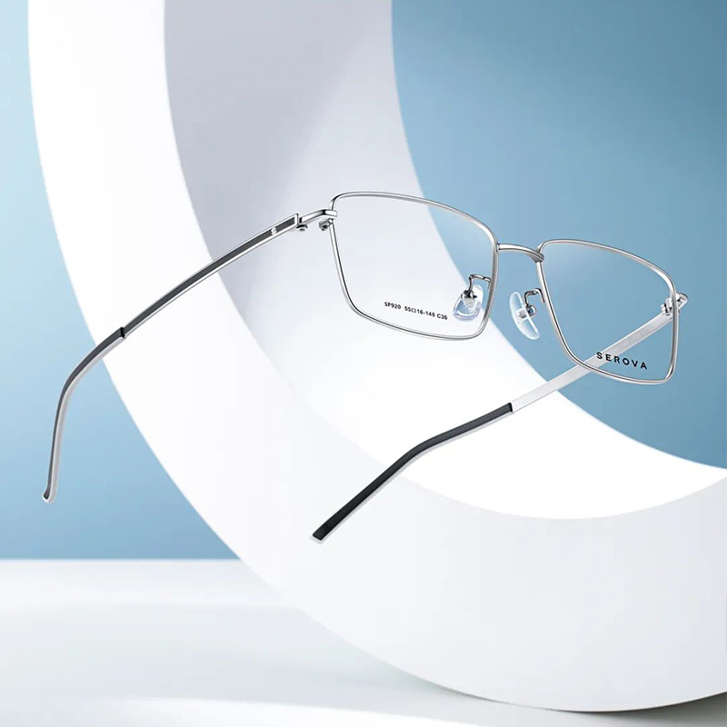 SEROVA/施洛华SP920超轻钛材全框眼镜架商务休闲款可配近视镜片_虎窝淘