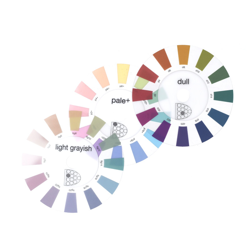 正品日本进口色研色卡PCCS色相环色卡配色工具便携画画132色塑料_虎窝淘