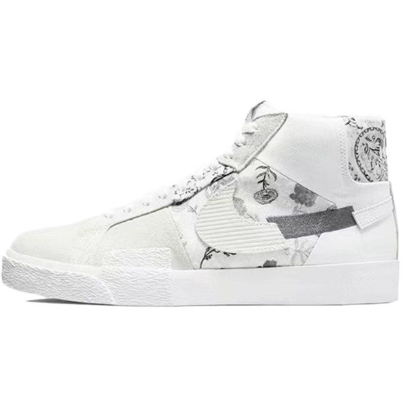 Nike SB Zoom Blazer Mid滑板鞋蓝紫拼接断钩马赛克 DA8854_虎窝淘
