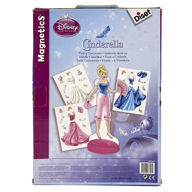 Diset magnetics disney迪士尼女孩公主裙换装磁性贴手工益智礼物_虎窝淘