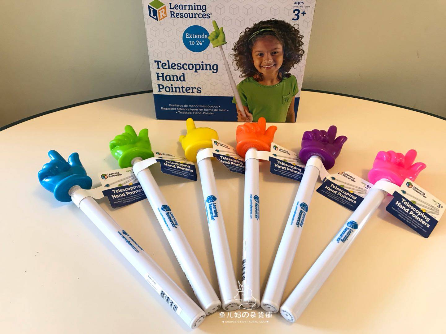 现货美国Learning Resources阅读手形指针迷你伸缩手指pointer_虎窝淘