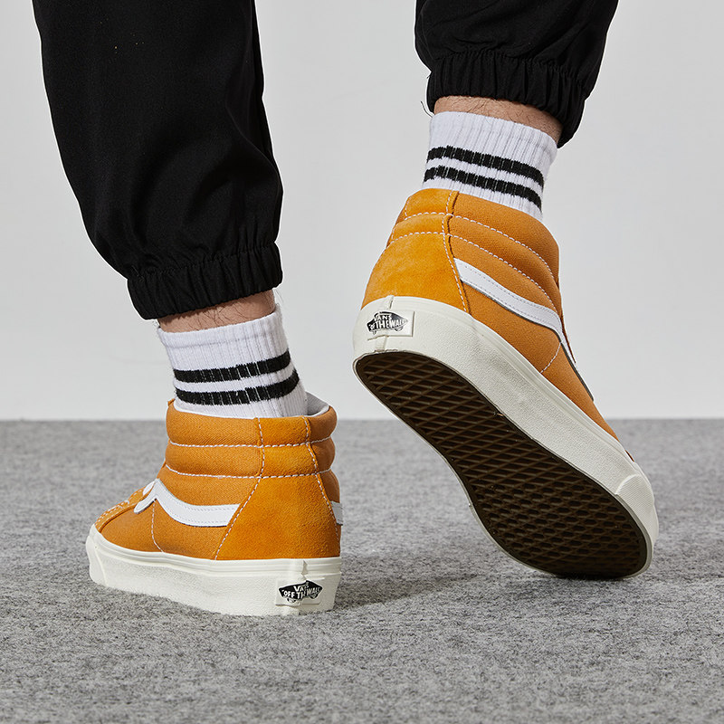 VANS范斯男鞋女鞋高帮帆布鞋官方旗舰春秋新款SK8-Mid休闲板鞋男_虎窝淘