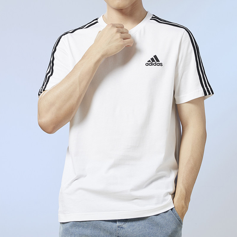 Adidas阿迪达斯短袖男2024秋季新款透气运动上衣宽松T恤潮GL3733_虎窝淘