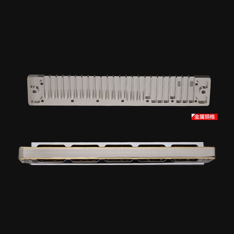 日本TOMBO通宝6624S定制铜格版24孔成人学生用专业演奏复音口琴_虎窝淘