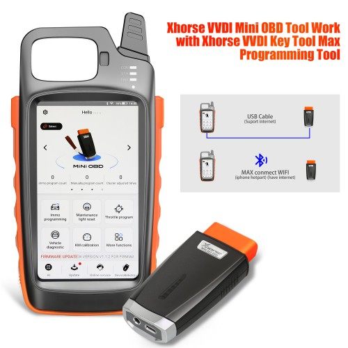 Xhorse VVDI Mini OBD Tool Work with Xhorse VVDI Key Tool Max_虎窝淘