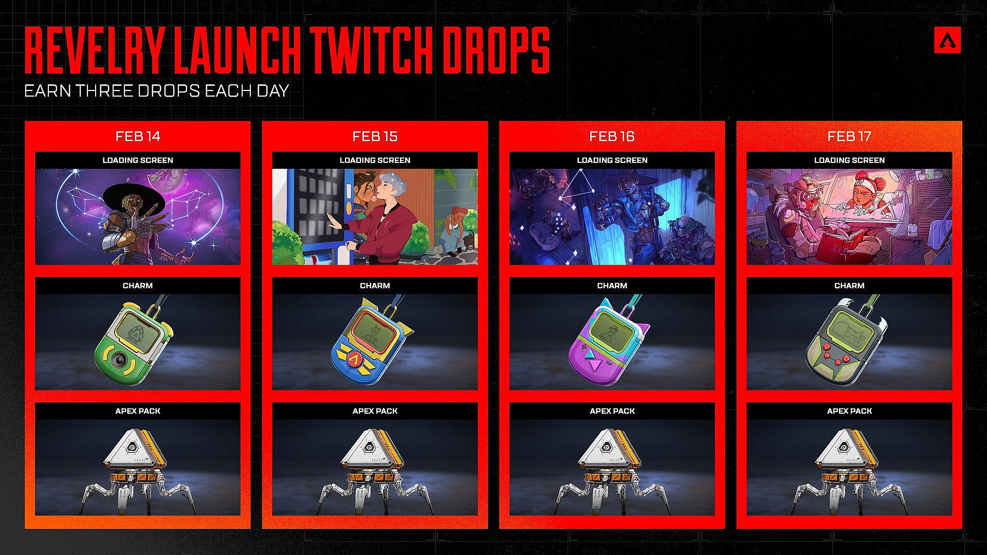 APEX英雄twitch掉宝组合包恶灵游戏载入加载界面周年庆代领皮肤_虎窝淘