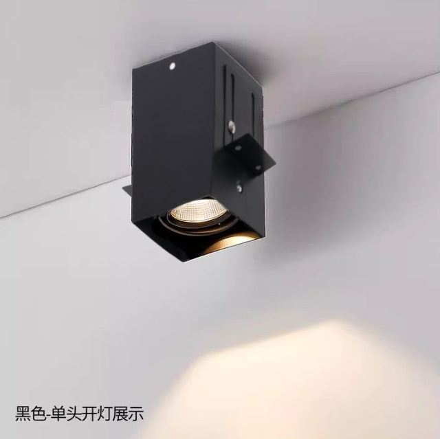 Aluminum square-tun spotlight special downlight LED grille double-head ...