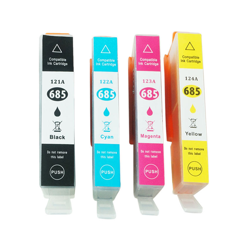 适用HP/惠普6525墨水盒4625打印机墨盒4615黑色墨盒5525彩色墨盒3525墨盒HP Deskjet 6525打印墨盒hp685四色_虎窝淘