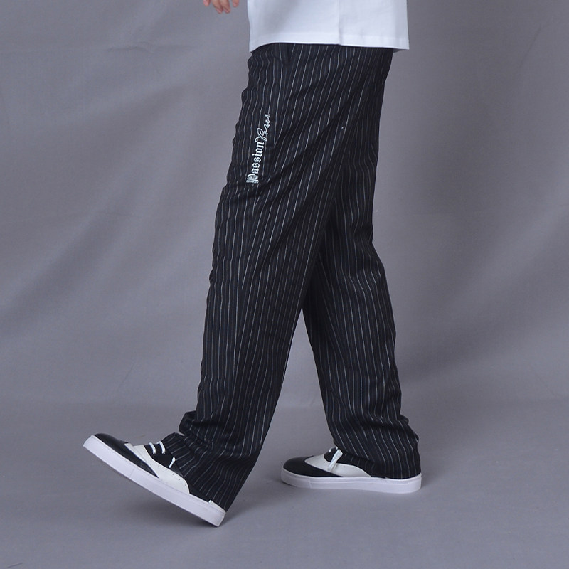 popping裤子男locking条纹西裤男潮hoan机械舞直筒宽松潮流百搭_虎窝淘