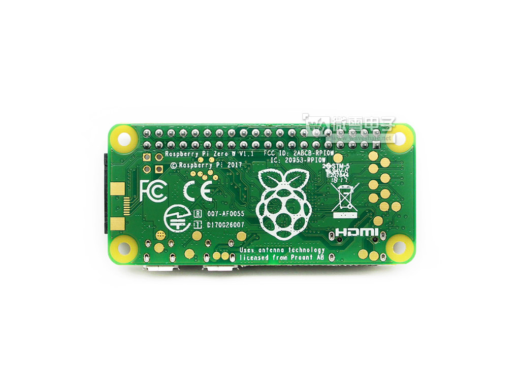 微雪 BCM2835树莓派Raspberry Pi Zero WH板载wifi/蓝牙带排针_虎窝淘