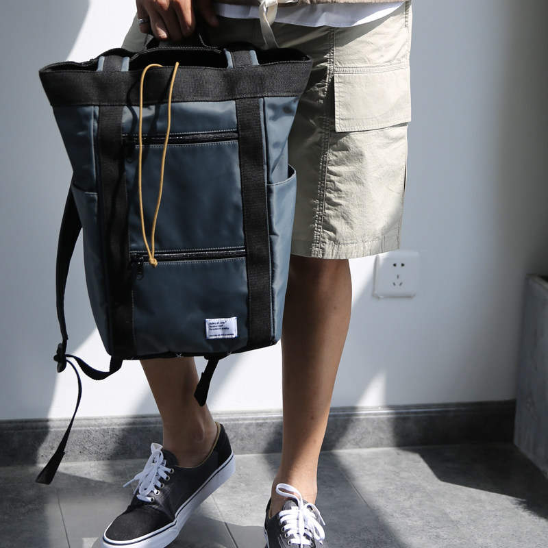 现货祖与占抽绳复古双肩背包手提侧拉休闲包 Jules et Jim ins_虎窝淘