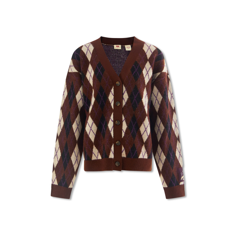 【商场同款】Levi's李维斯秋季女士V领针织衫毛衣时尚A4238-0000_虎窝淘