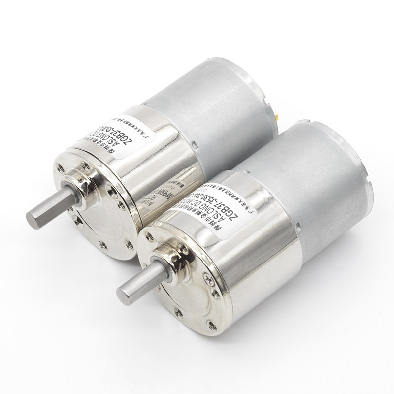ASLONG ZGB37-3530直流减速电机 12V电动小马达微型齿轮减速机_虎窝淘