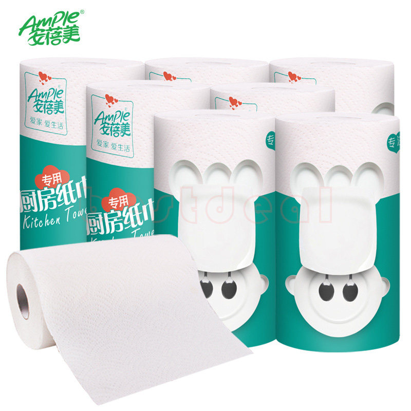 kitchen paper towels 8 rolls towel napkin tissue wiper Good_虎窝淘