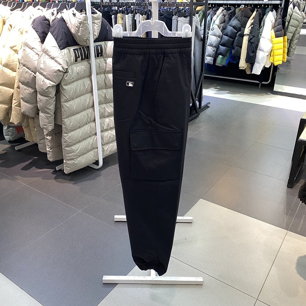 MLB时尚休闲经典复古梭织透气宽松百搭男女束脚运动长裤