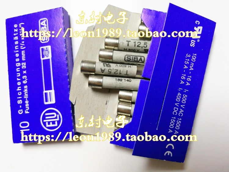 进口SIBA保险丝 189140 6.3*32mm T12.5A H 500V熔断器T12.5A_虎窝淘