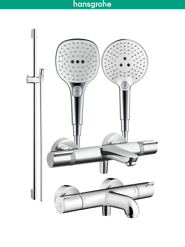 汉斯格雅hansgrohe飞雨S120手持花洒3速节水型恒温浴缸龙头套装_虎窝淘