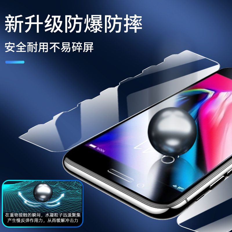 iphone苹果8plus水凝膜7plus全包蝴蝶7一体膜8手机膜iphone8全屏覆盖iphone7钢化膜p保护膜抗蓝光高清前后膜_虎窝淘