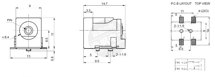 电源母座DC-050贴片SMT 5.5X2.1/2.5内芯全铜耐温DC005贴片焊盘_虎窝淘