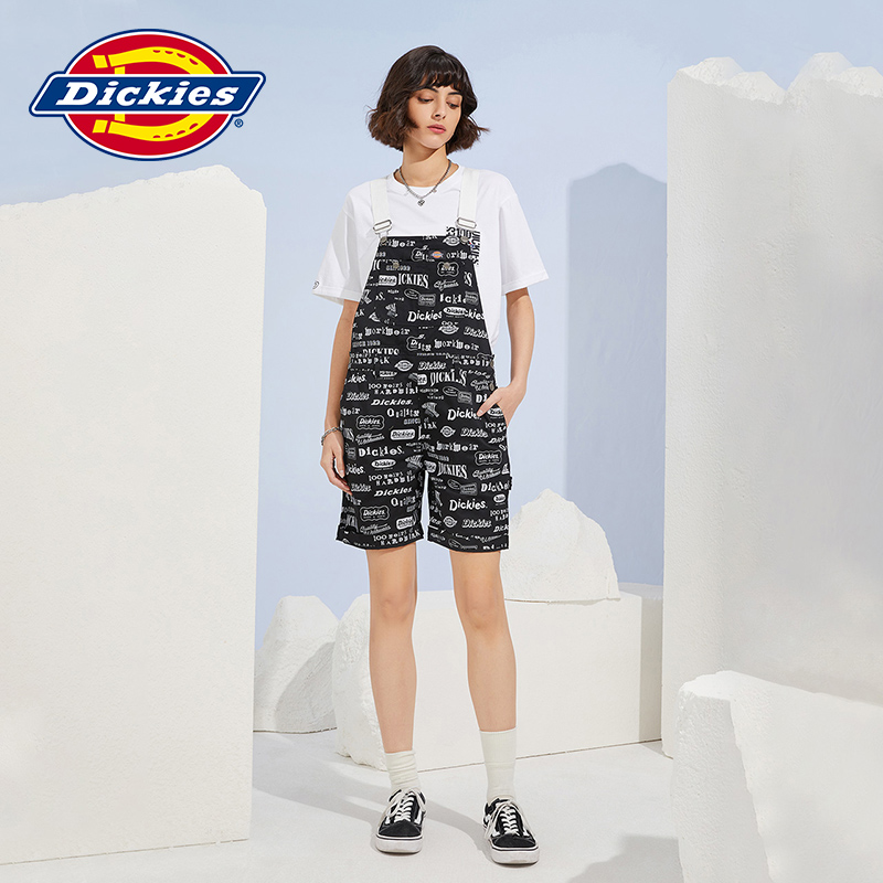 Dickies商场同款工装连体服女春夏元气潮款背带短裤_虎窝淘