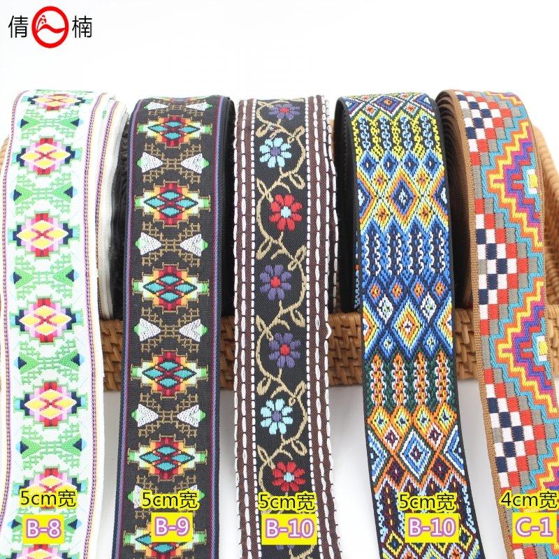 厂家直供加厚民族风提花织带子diy手工箱包鞋帽服装吉它背带装饰_虎窝淘