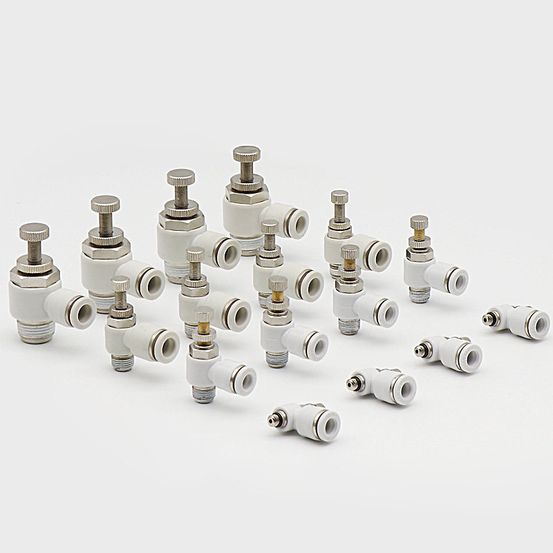 气动气管SL8-02调速接头SL4-M5快插SL6-01螺纹直通SL10-03 12 14_虎窝淘