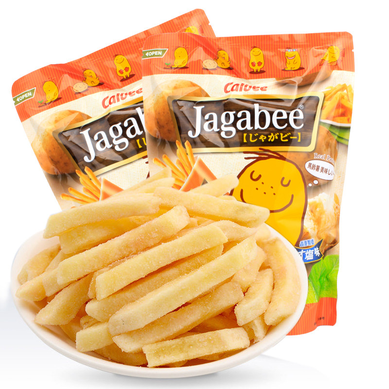 香港进口calbee卡乐b宅卡b薯条jagabee三兄弟102g袋装膨化零食品_虎窝淘