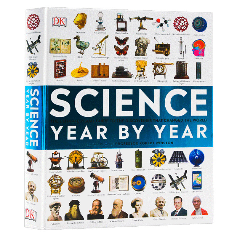 DK百科系列科学年鉴 Science Year by Year DK英文原版精装大开本全图解精美图片书进口书籍_虎窝淘