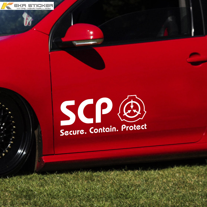 scp基金会汽车贴纸超自然现象研究和防御局个性创意文字定制车贴_虎窝淘