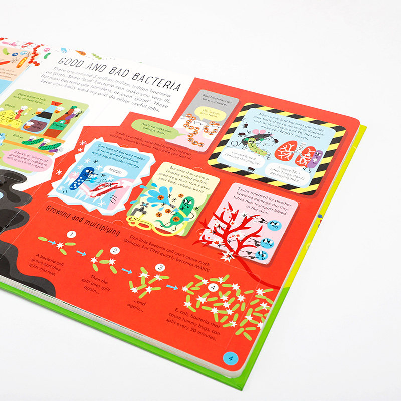 英文原版Usborne See Inside Germs尤斯伯恩看里面系列揭秘细菌儿童英语早教启蒙认知生物知识科普翻翻纸板书stem百科绘本全 ...
