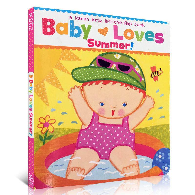 英文原版绘本 Baby Loves Summer: A Karen Katz Lift-the-Flap Book宝宝爱夏天四季认知读物纸板 ...