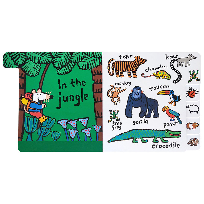 英文原版Maisy's Animals: A First Words Book小鼠波波系列梅西的动物0-3岁低幼儿童精装英语启蒙认知纸板动物 ...
