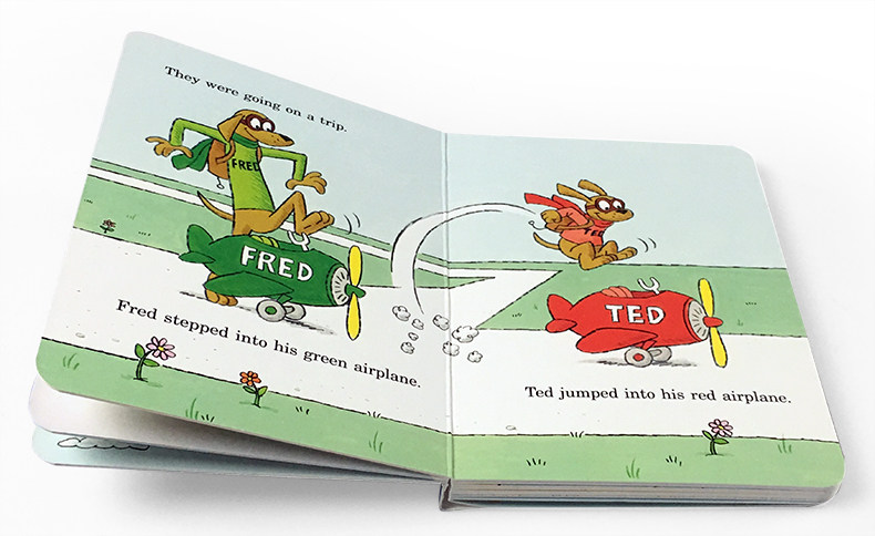 英文原版 Fred and Ted Like to Fly Peter Eastman彼得·伊士纸板书儿童启蒙亲子绘本 are you my ...