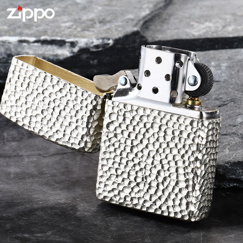 925纯银zippo打火机纯银手雕陨石坑收藏级限量版官方zppo男士火机_虎窝淘