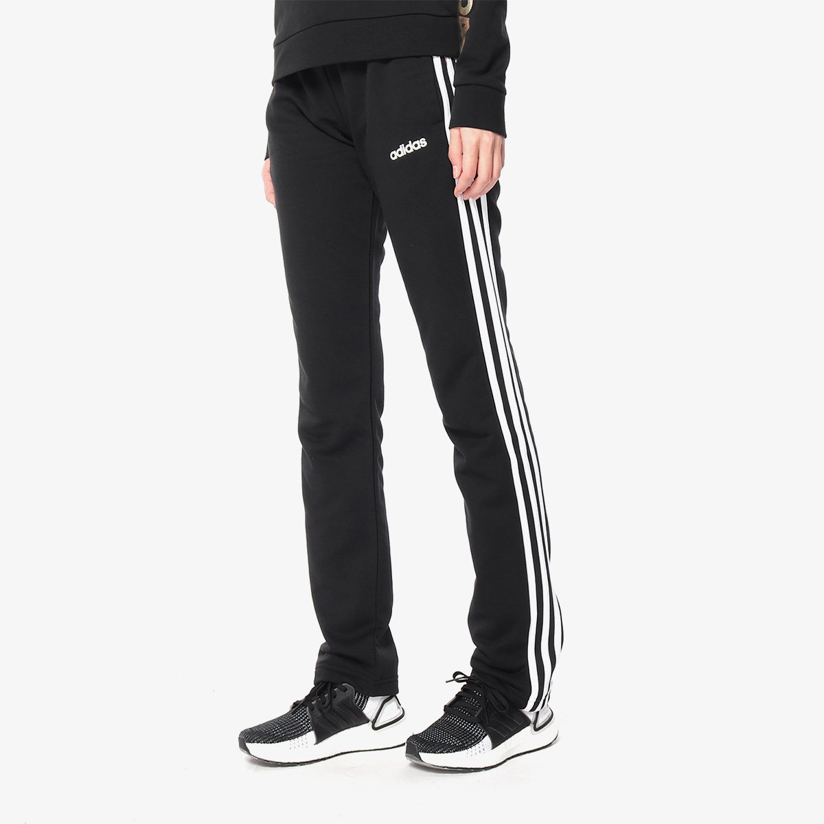 Adidas/阿迪达斯官方正品女子针织舒适透气条纹运动长裤 DP2373_虎窝淘