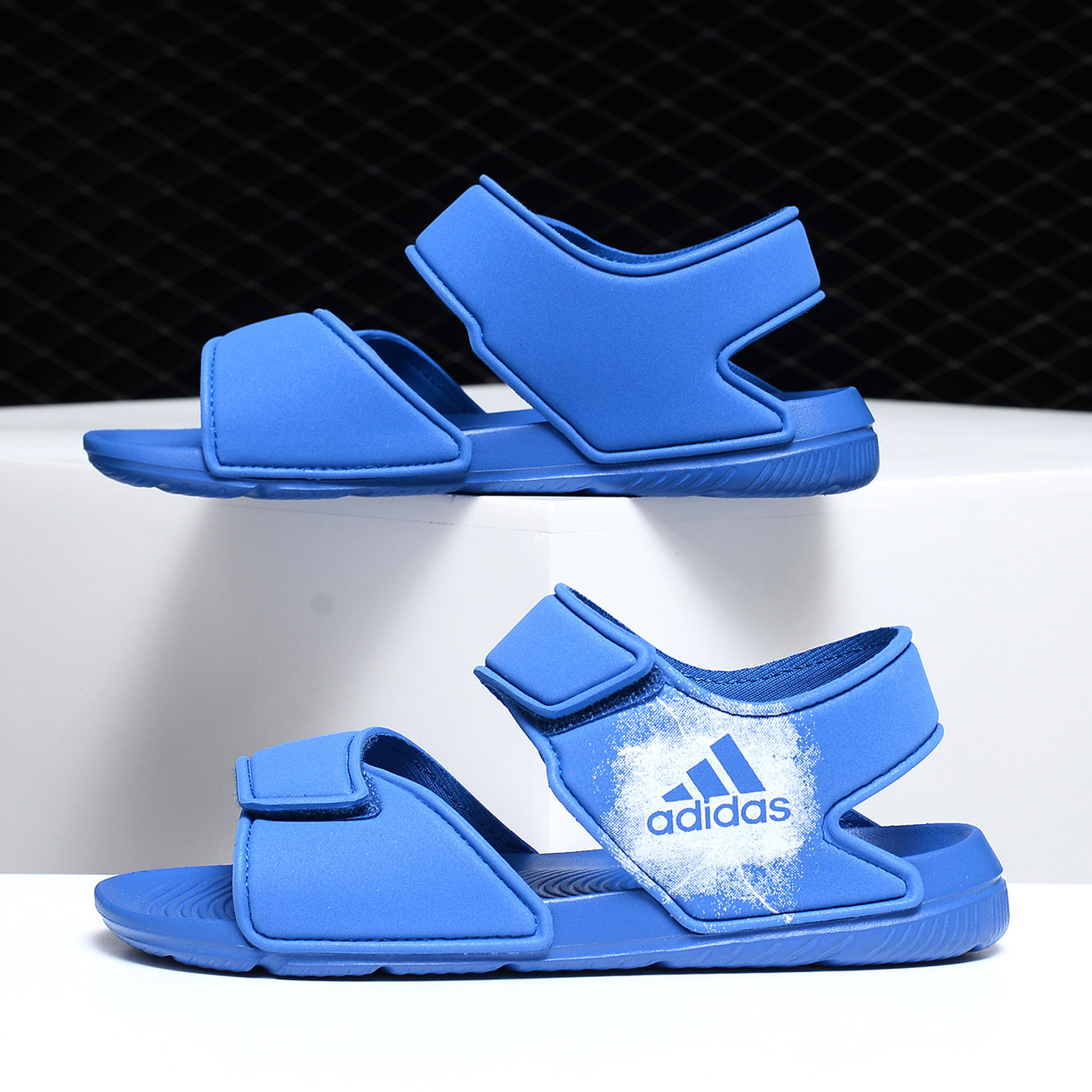 Adidas/阿迪达斯正品AltaSwim儿童魔术贴涉水透气运动凉鞋BA9289_虎窝淘