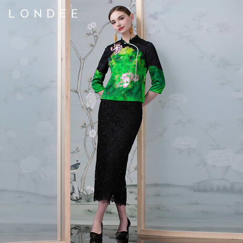 Londee/龙笛秋冬优雅蕾丝长裙9T23150_虎窝淘