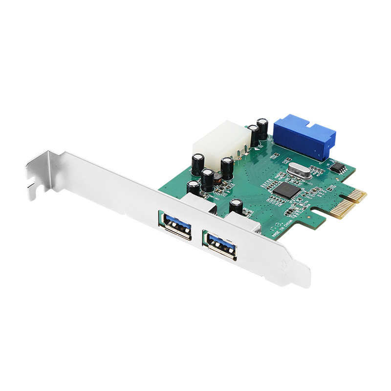 诺可信（NOKOXIN) PCI-E转USB3.0扩展卡双口台式机主机箱内置高速5Gb传输2口USB独立供电支持热插拔_虎窝淘