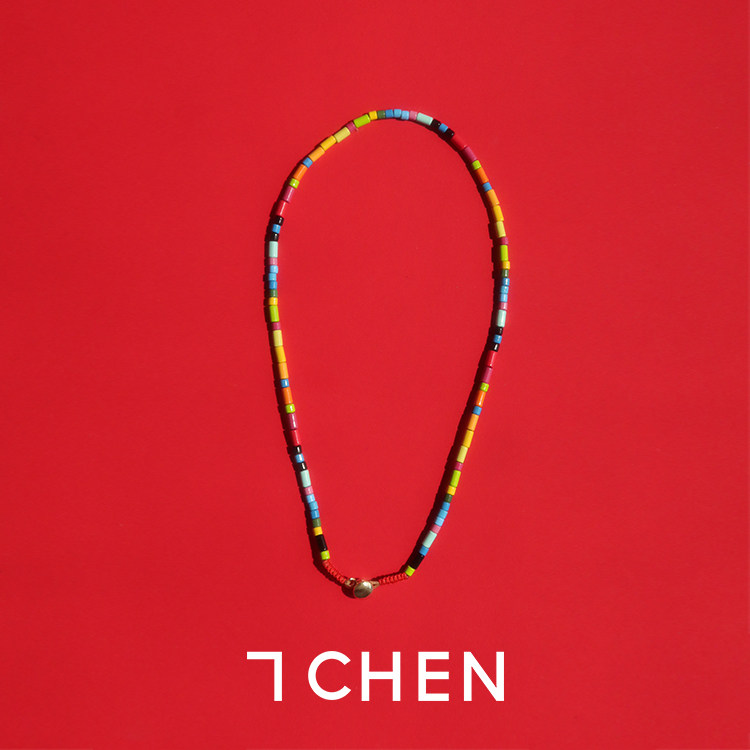 7CHEN糖果彩珠项链泫雅风ins时髦彩色串珠链叠戴锁骨链白百合同款_虎窝淘