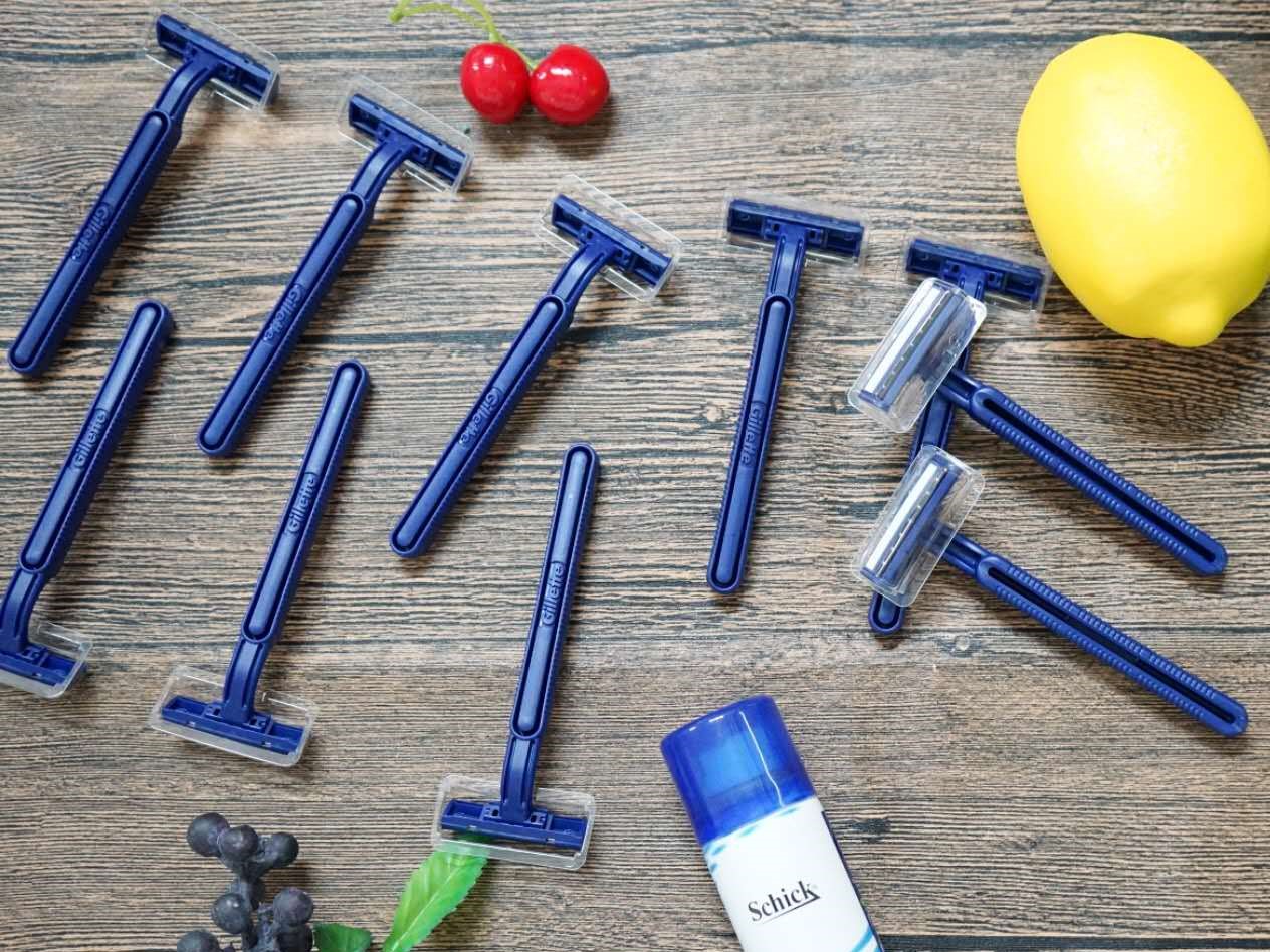 吉列一次性剃须刀手动刮胡刀宾馆酒店进口双层刀片防滑条须刨单色_虎窝淘