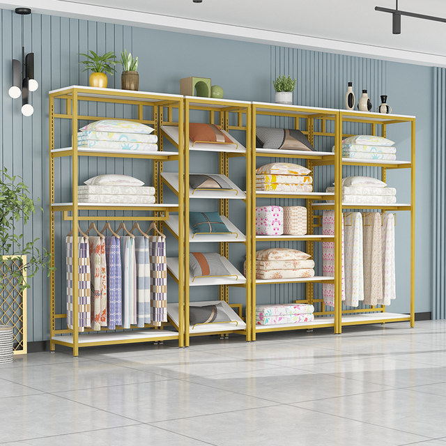 Home textile store shelves adjustable display racks Four-piece sets of ...