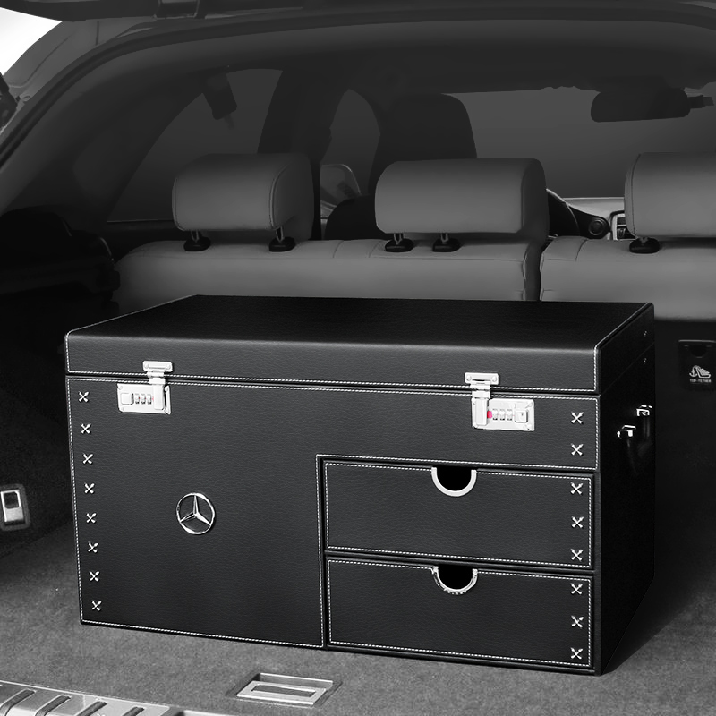 奔驰专用汽车后备箱收纳箱E级C级S级GLC/GLE/GLA尾箱盒整理储物箱_虎窝淘