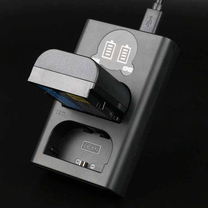 适用于佳能单反相机EOS 5D2 5D3 5D4 7D2 6D2 80D电池+双充电器_虎窝淘