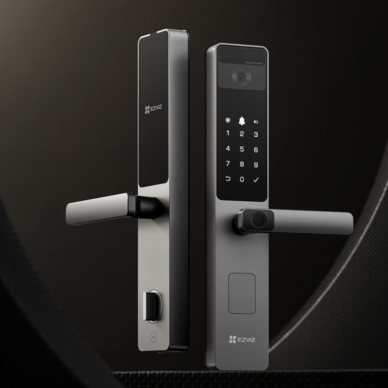 全自动密码锁指纹锁家用防盗门入户电子锁可视电子猫眼人脸智能锁_虎窝淘