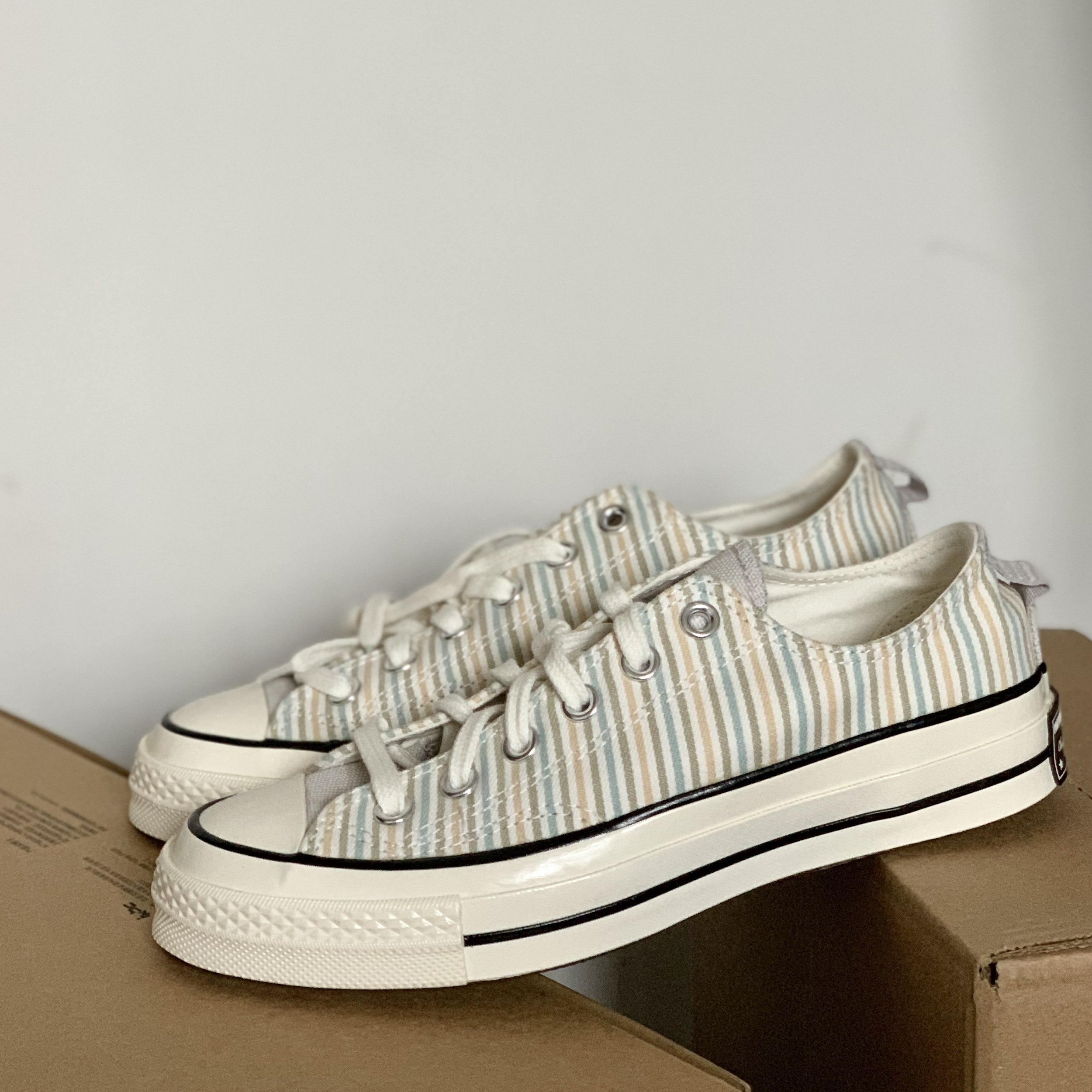 匡威Converse新款清新条纹1970s低帮休闲运动帆布鞋A02293C_虎窝淘