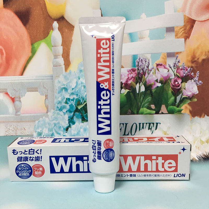 日本狮王牙膏 White﹠White特效美白牙膏150g_虎窝淘