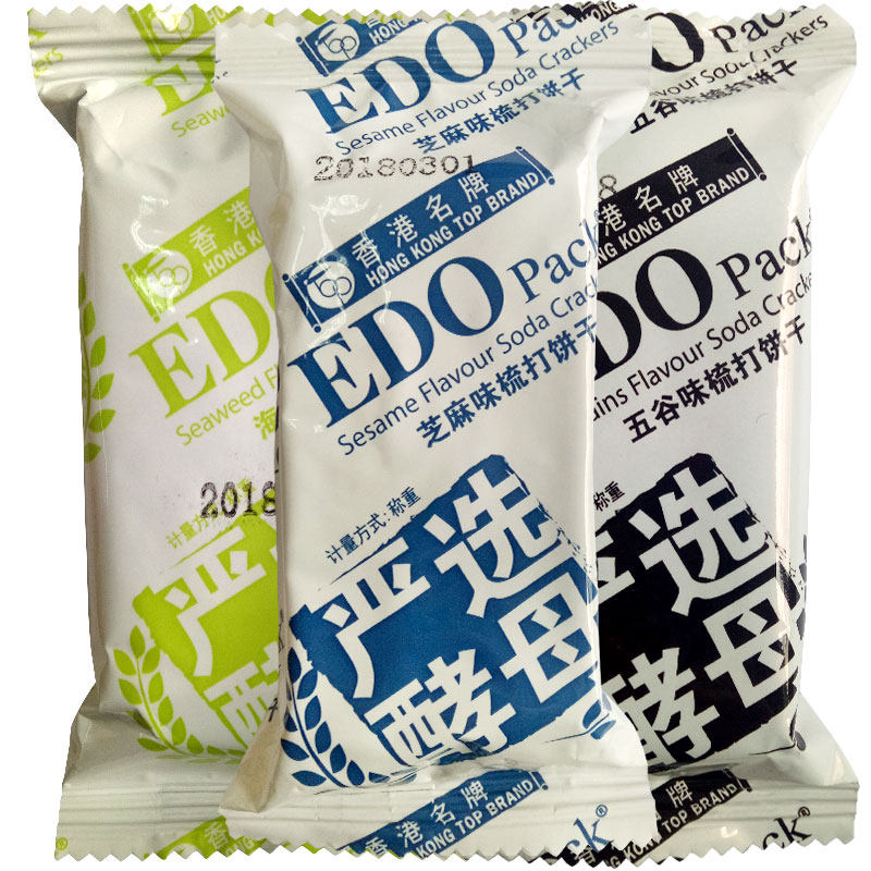 edo pack苏打饼干孕妇海苔早餐小包散装零食海苔咸味酵母梳打整箱_虎窝淘