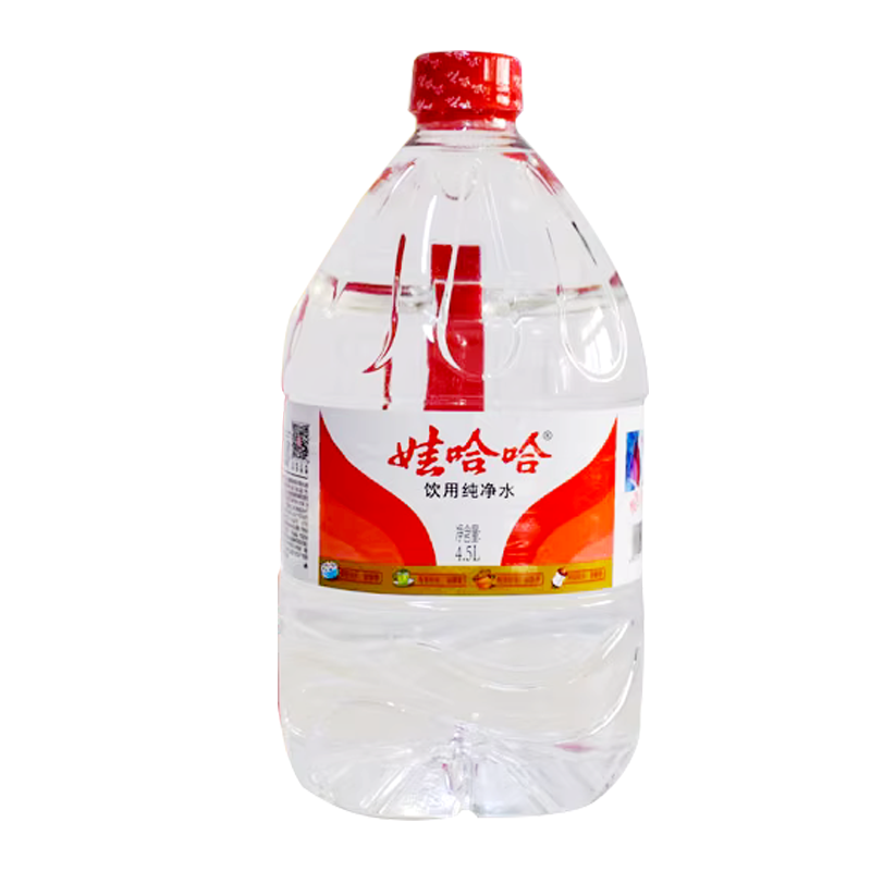 娃哈哈饮用纯净水4.5L*4大桶装整箱家庭桶装水饮水机办公家用水_虎窝淘